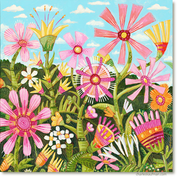 Figurative Art and Paintings by Charles Kaufman - "Exotic Pink and ...