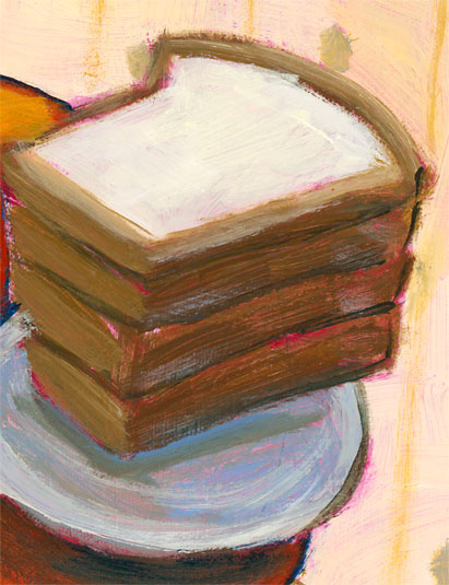 Art and Paintings by Charles Kaufman - "Making Toast"
