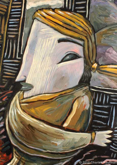 Figurative Art by Charles Kaufman -"Fire in my Room and Landscape ...