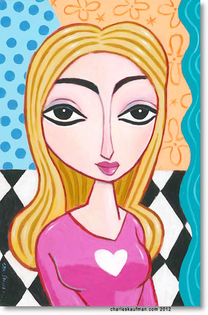 Figurative Art and Paintings by Charles Kaufman -"White Heart"